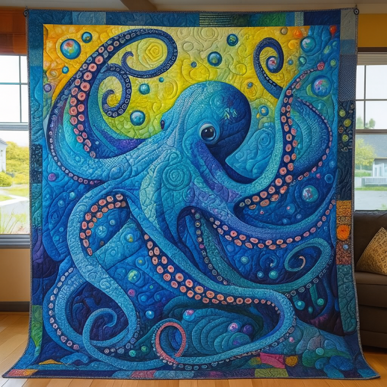 Vibrant Octopus Quilt – Step-by-Step Quilting Tutorial – alldaycrochet