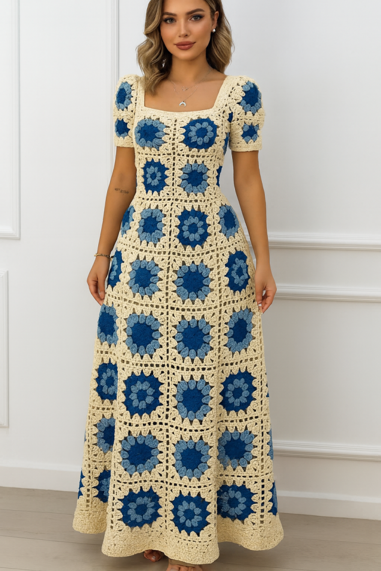 Crochet Granny Square Dress – alldaycrochet